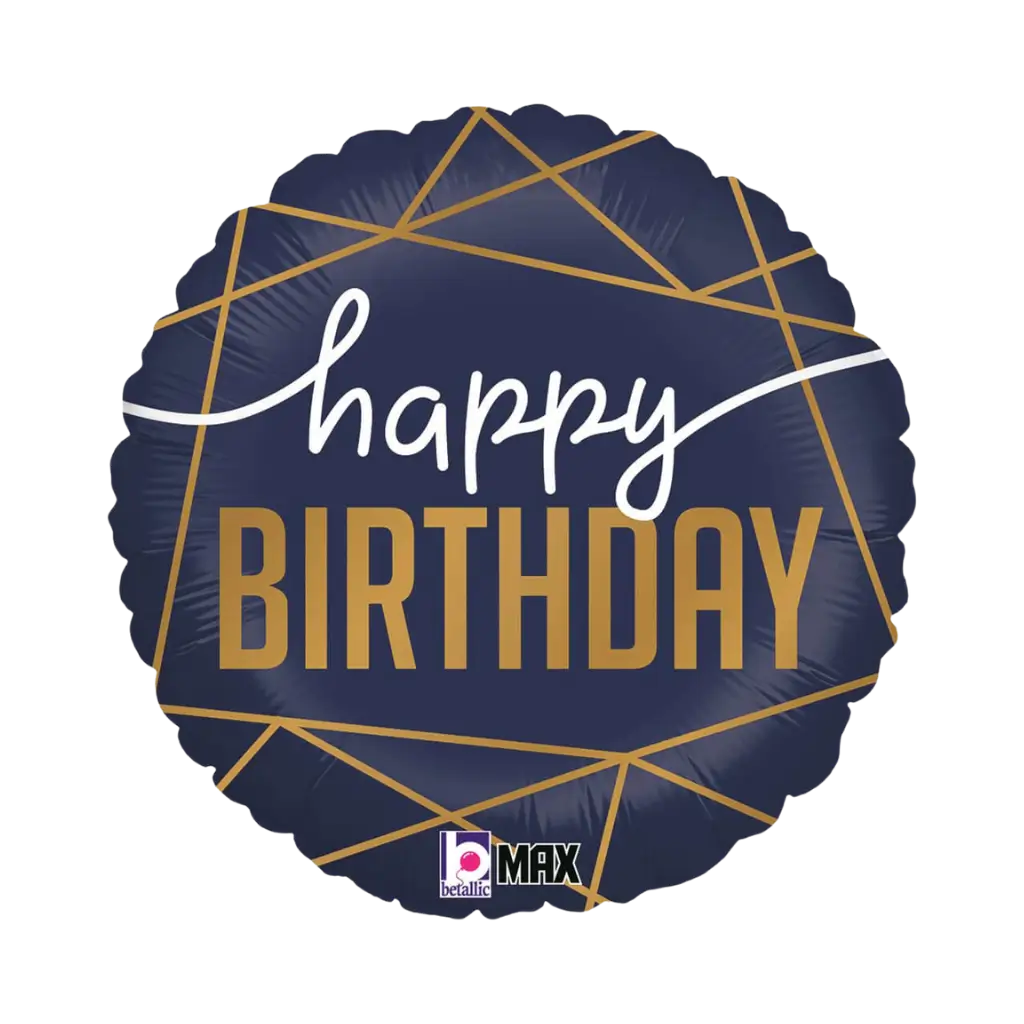 Happy Birthday-Ball Marineblau ø 45cm - Sparklers Club